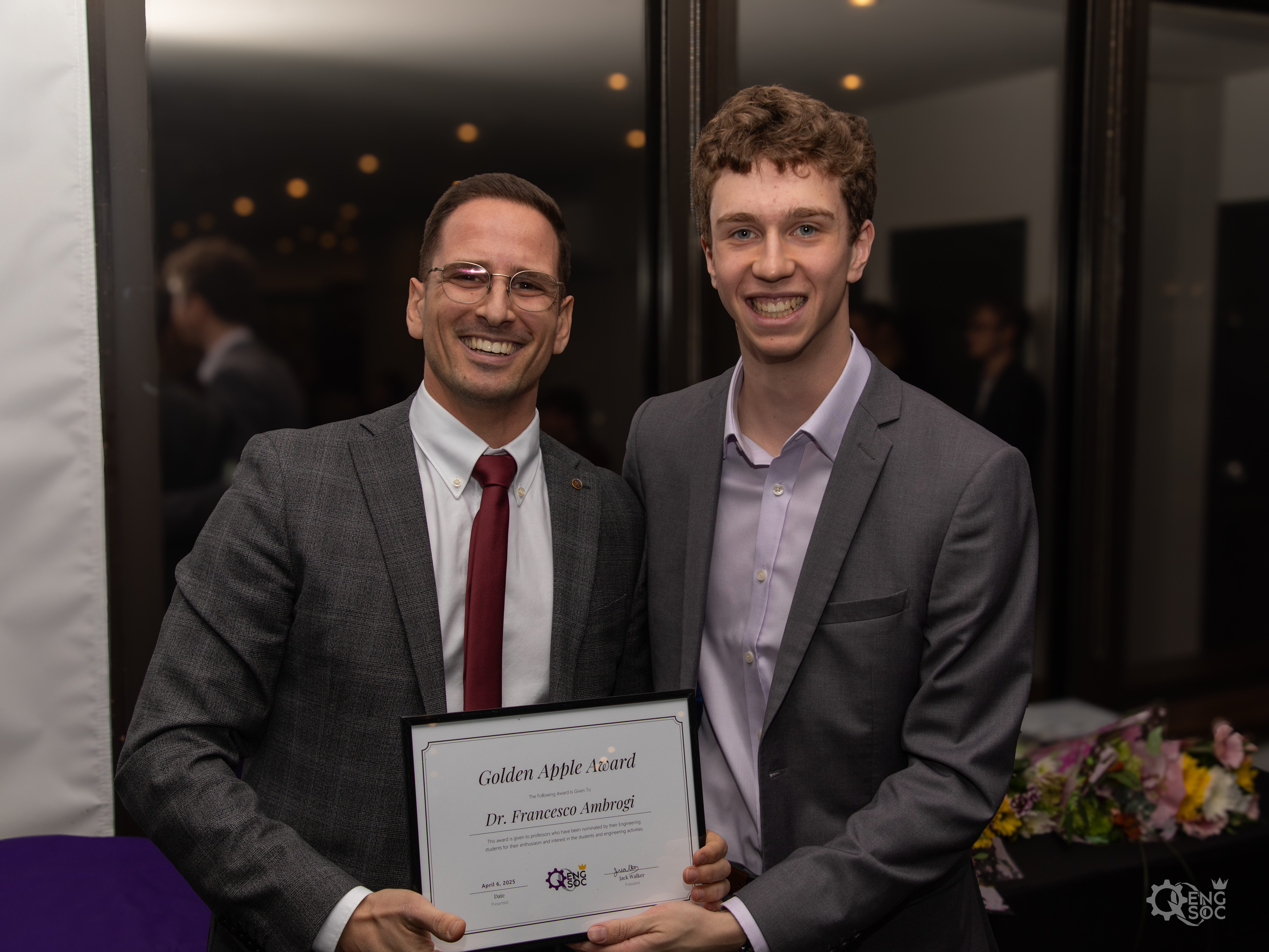 I received the 2025 Golden Apple Award. | Dr. Ambrogi